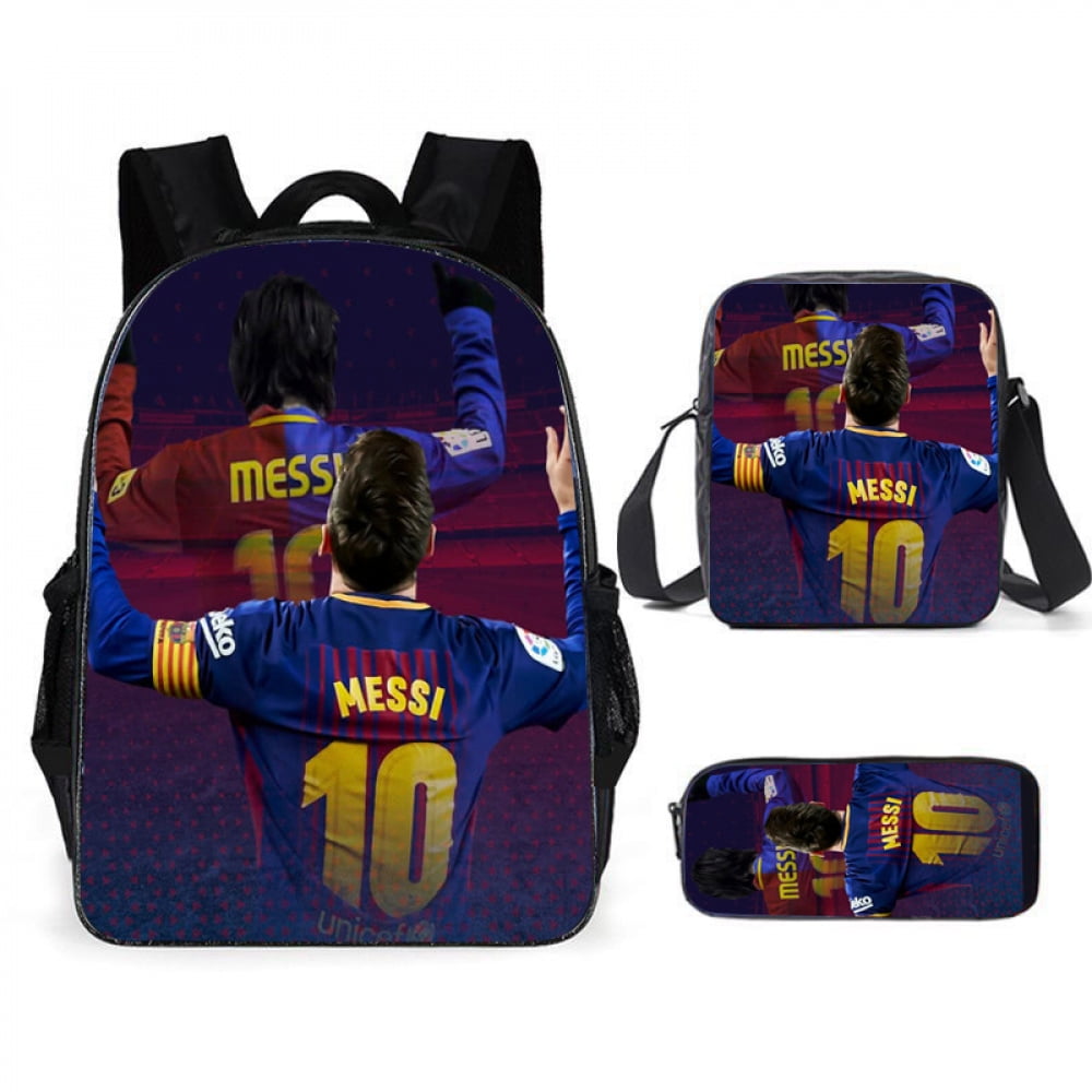 Retro Soccer Legend Print Backpack Set 3 Piece Gear Bundle with Lunch ...