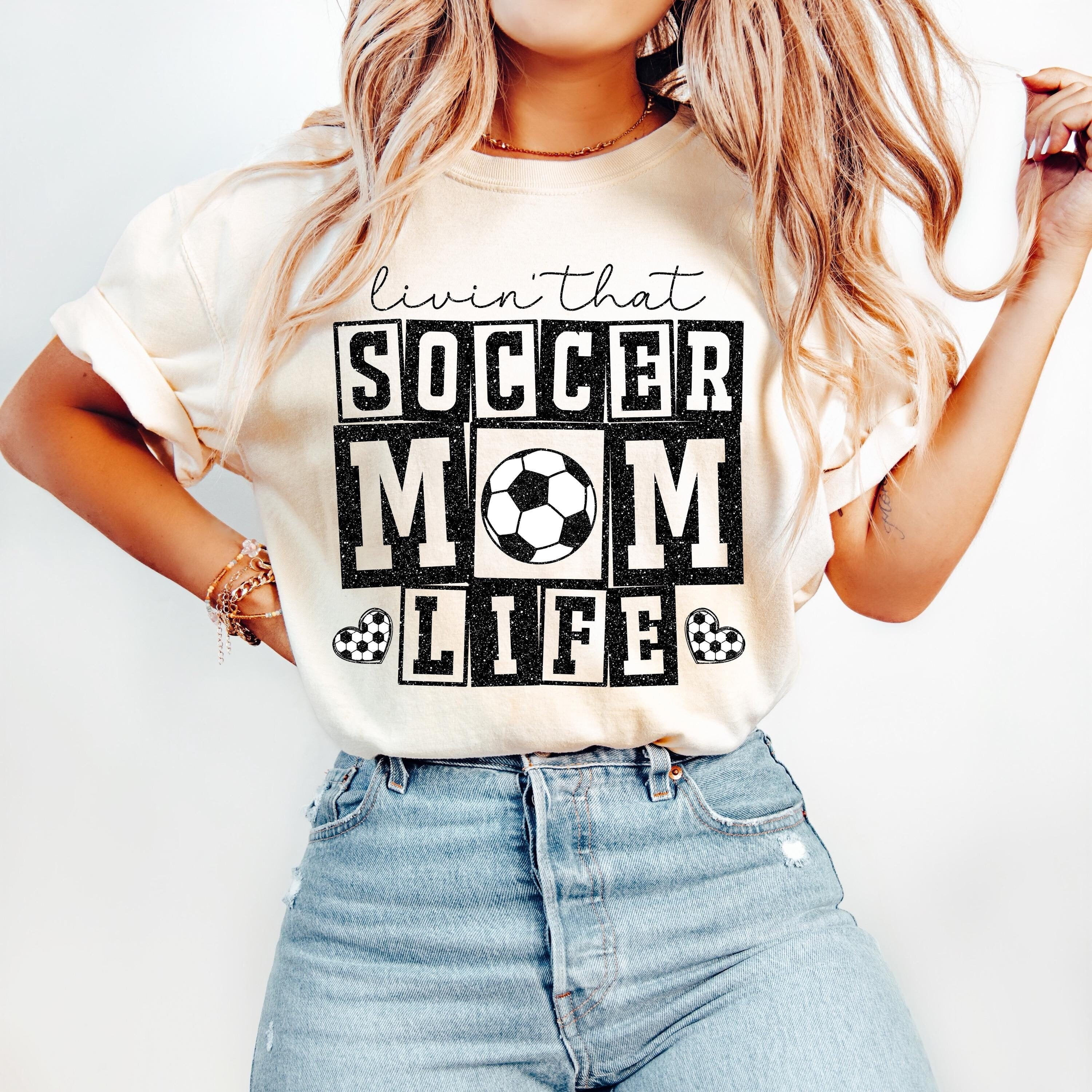 Retro Soccer MomGlitter SoccerSoccer Mama Sublimation Design, Digital ...