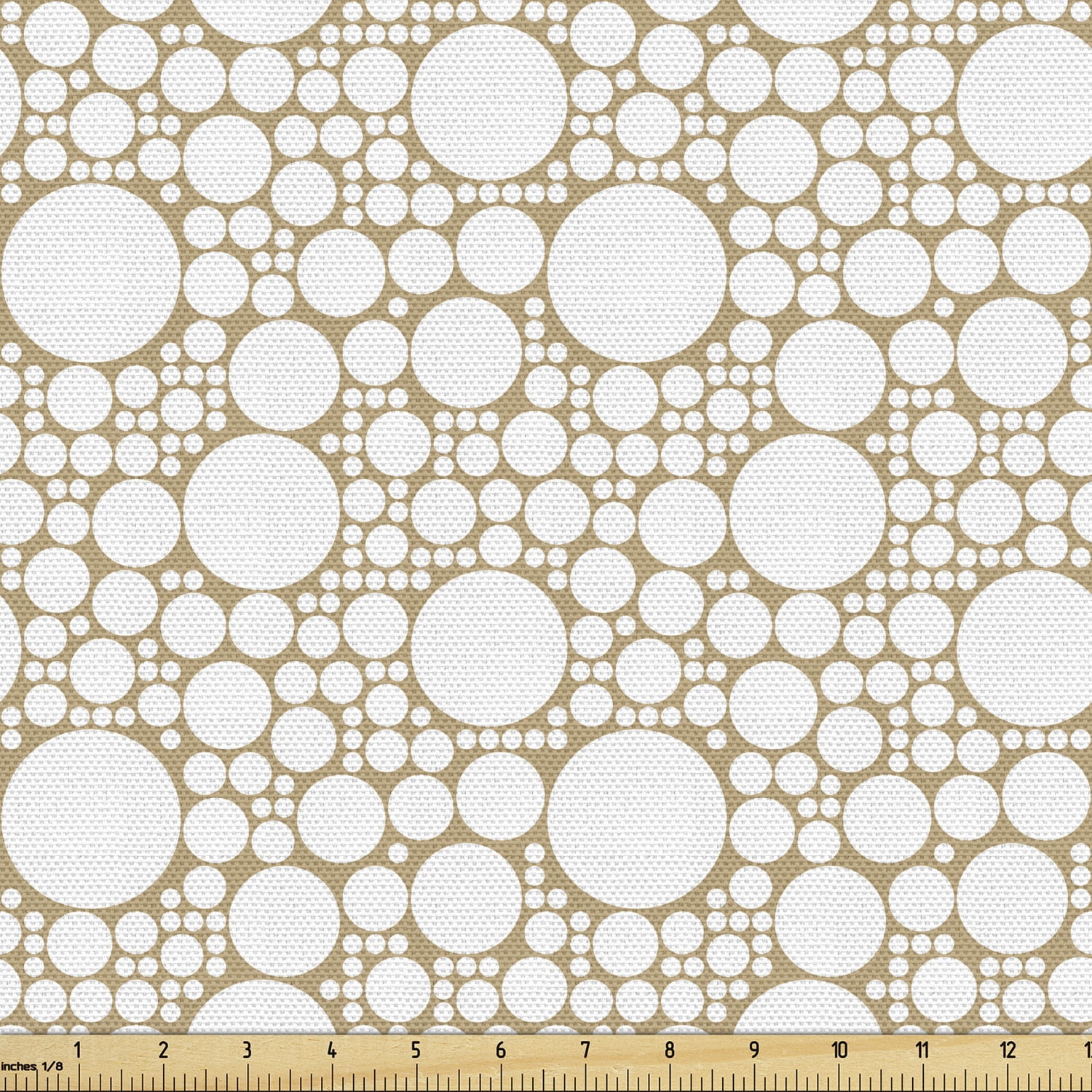 Retro Sofa Upholstery Fabric by the Yard, Geometrical Dot Themed ...