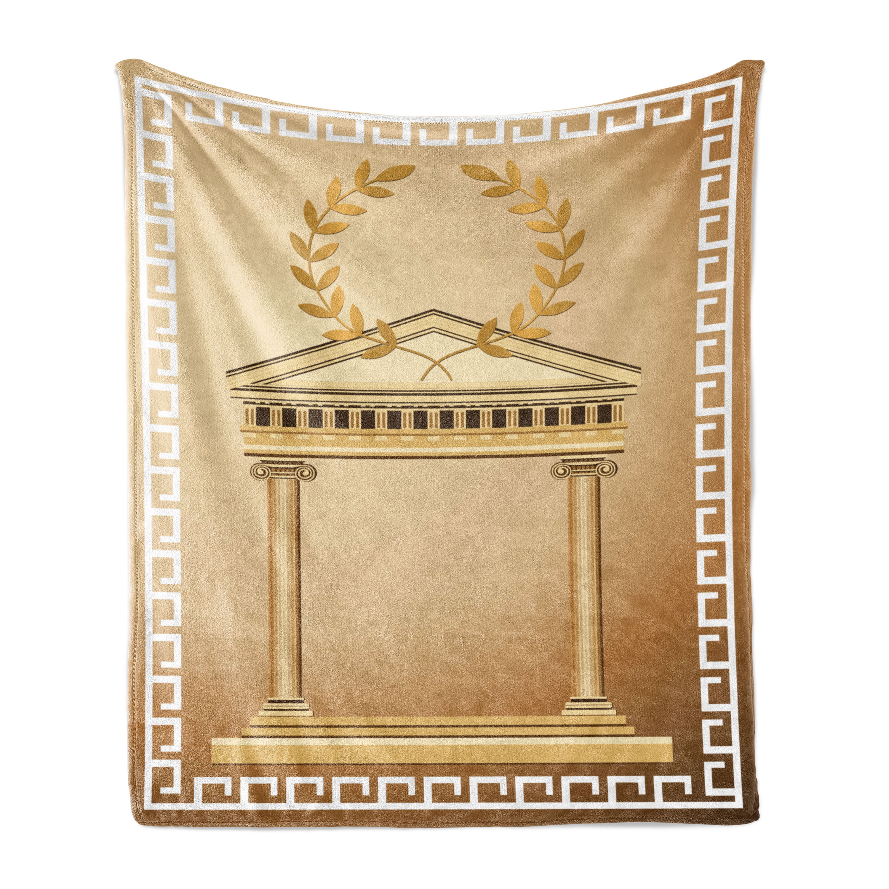 Retro Soft Flannel Fleece Throw Blanket, Antique Building Roman Olive ...