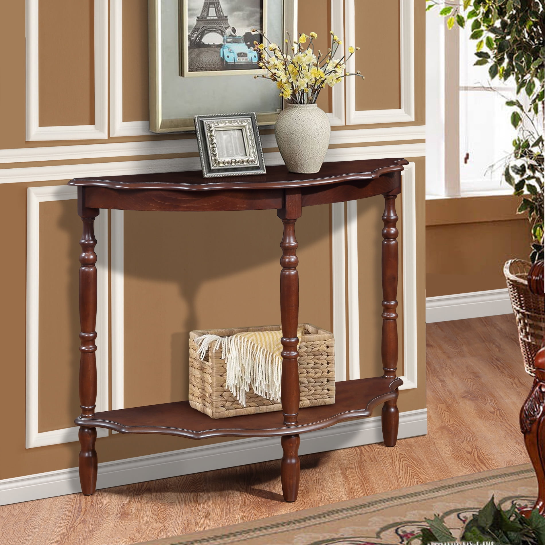 Retro Solid Wood Console Table, 42