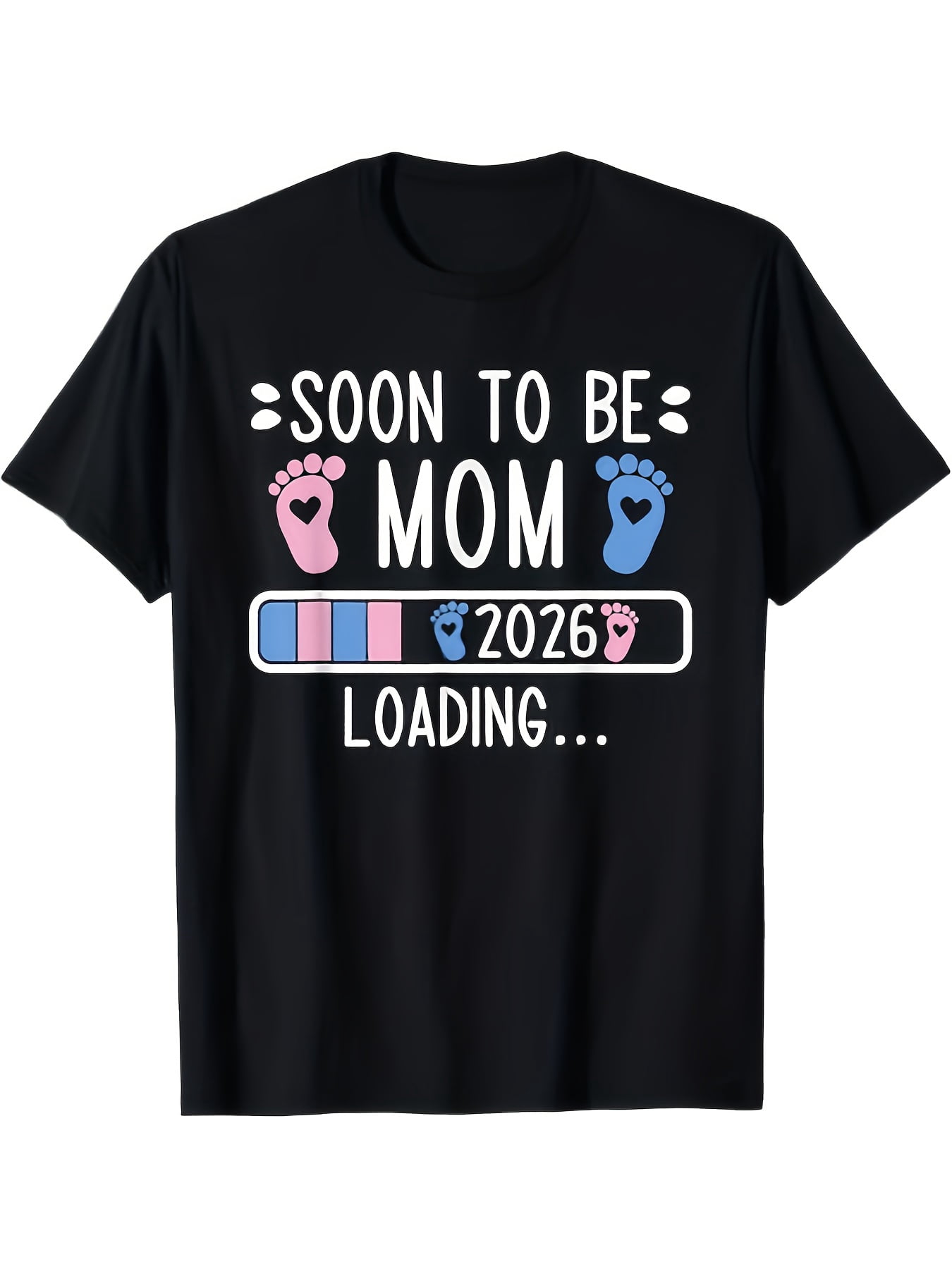 Retro Soon To Be Mom 2026 Loading Pregnancy Announcement T-Shirt Funny ...