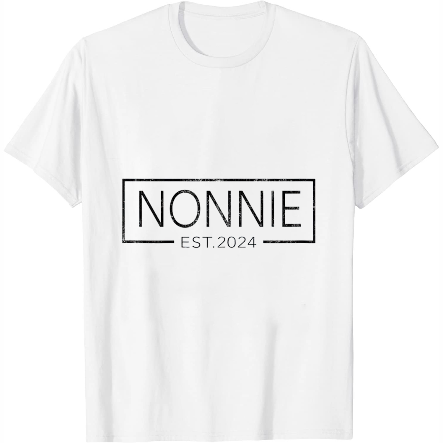 Retro Soon To Be Nonnie 2024 Mothers Day Nonnie Est 2024 T-Shirt White ...
