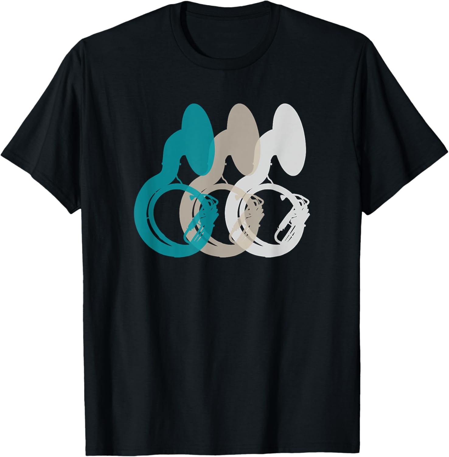 Retro Sousaphone Tuba Shirt Music Brass Band Gift T-Shirtmen and women ...