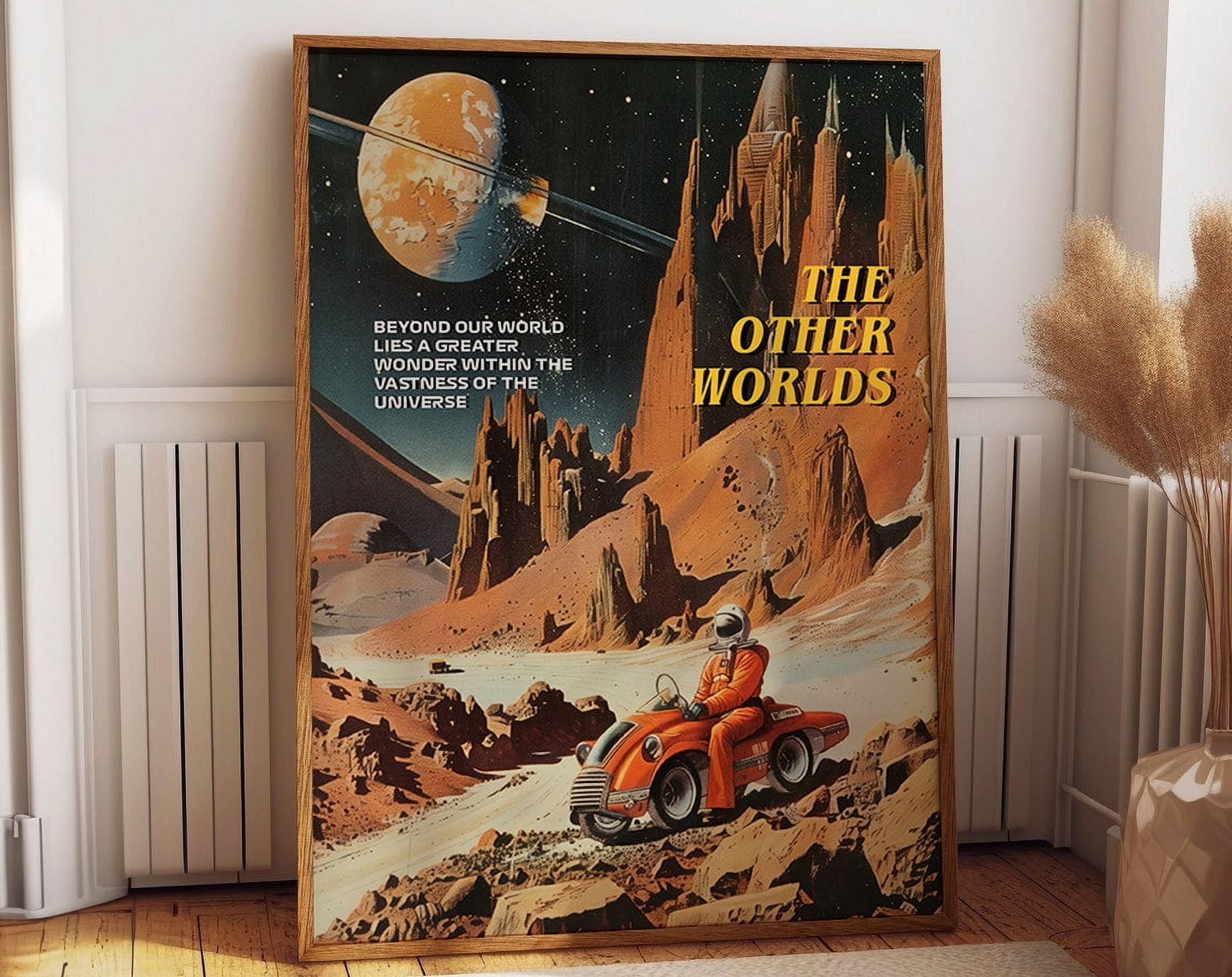 Retro Space Exploration Art Poster - Galactic Dystopian ...