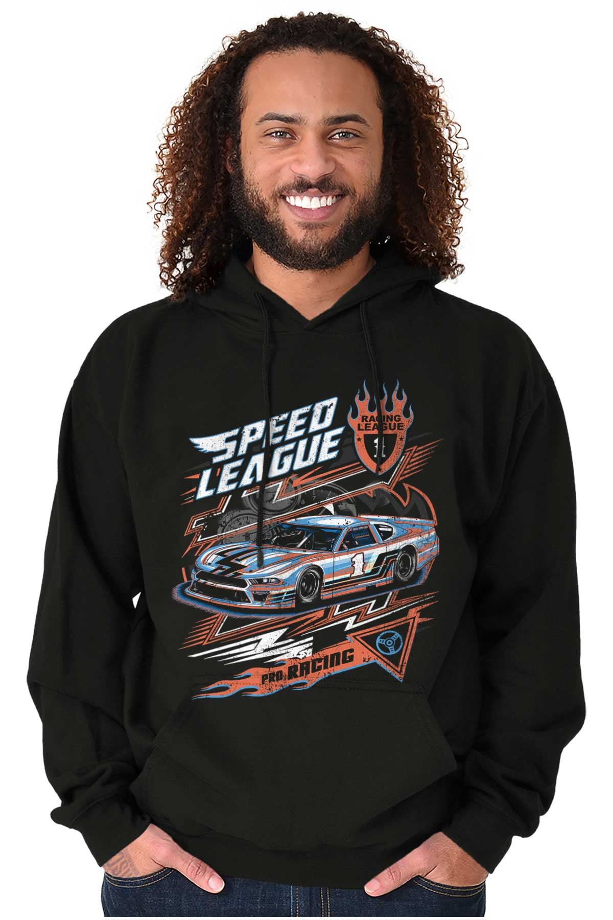 Retro Speed League Pro Racing Racecar Unisex Plus Size Hoodie Brisco ...