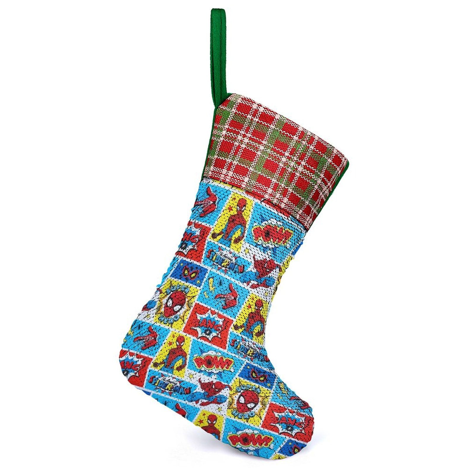 Retro Spider-Man Pow Christmas Stockings,Reversible Color Changing ...