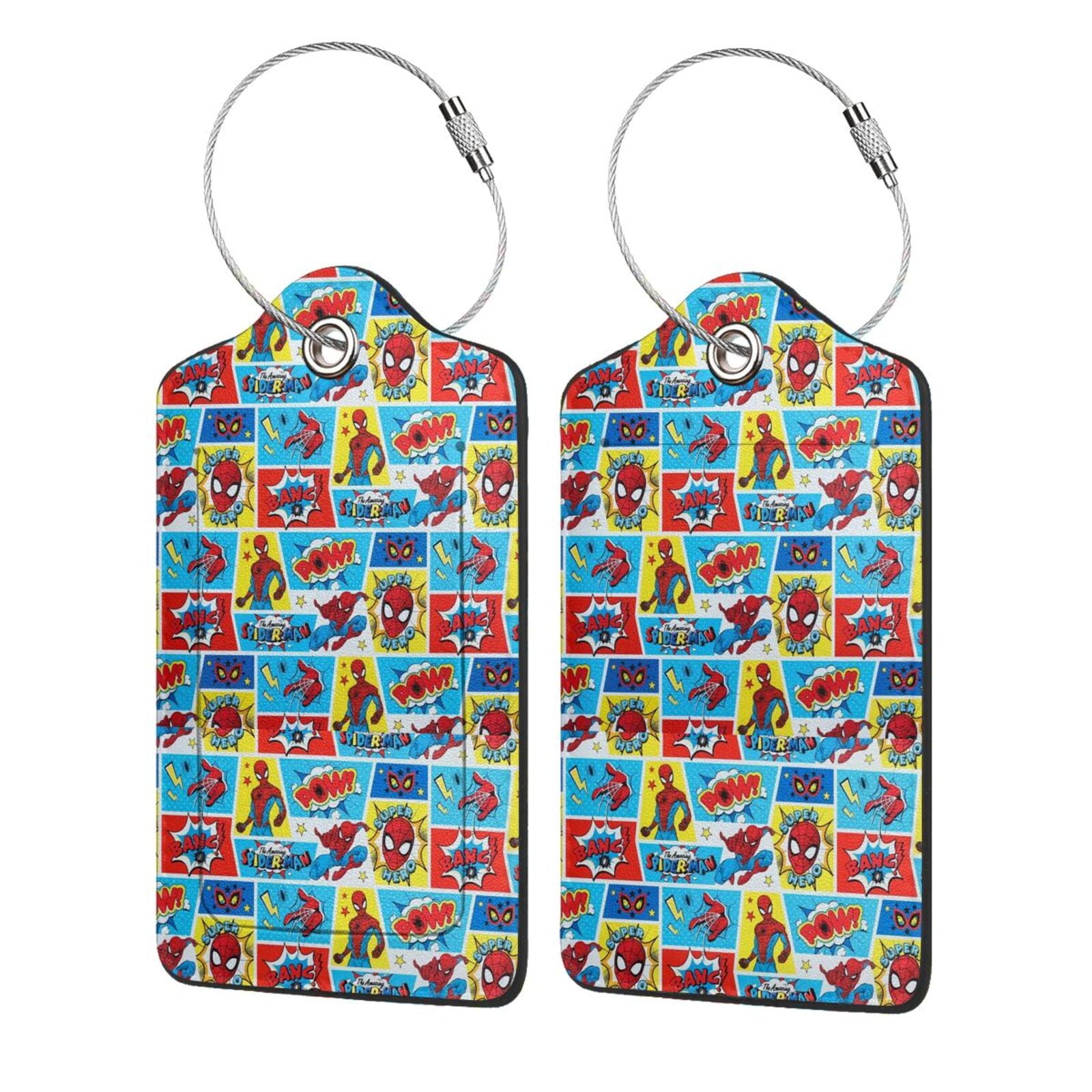 Retro Spider-Man pow Luggage Tags for Suitcases Travel ID ...