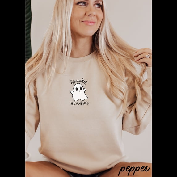 Retro Spooky Season Ghost Crewneck Spooky Halloween, Ghost, Pumpkin ...