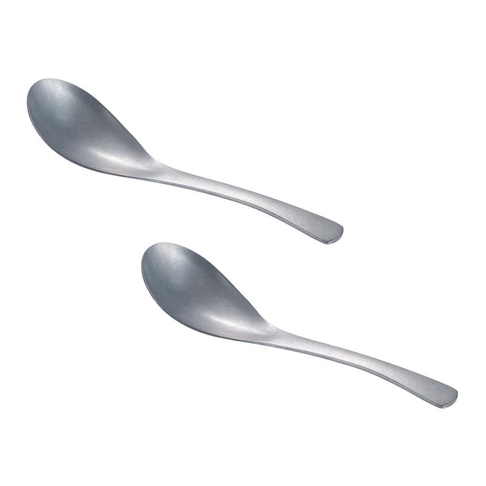 Retro Spoon 2 Pcs Long Handle Kitchen Porridge Soup Spoons Wonton ...