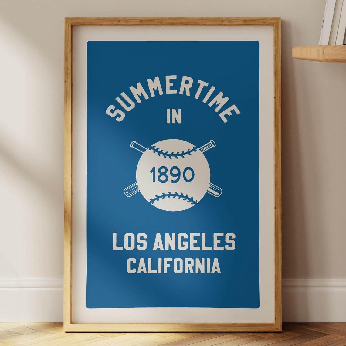Retro Sports Team Print Los Angeles California Baseball Wall Art ...