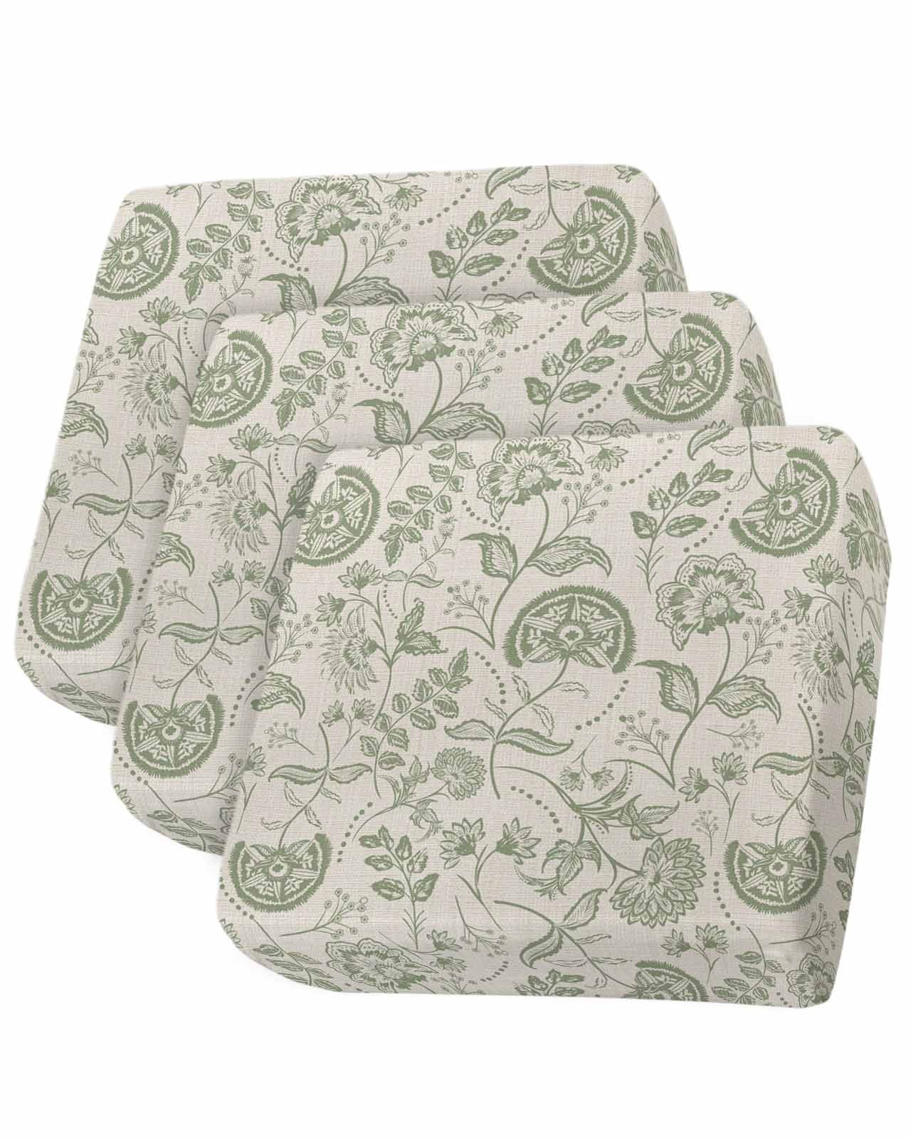 Retro Spring Floral Sofa Couch Cushion Covers Washable, Removable ...