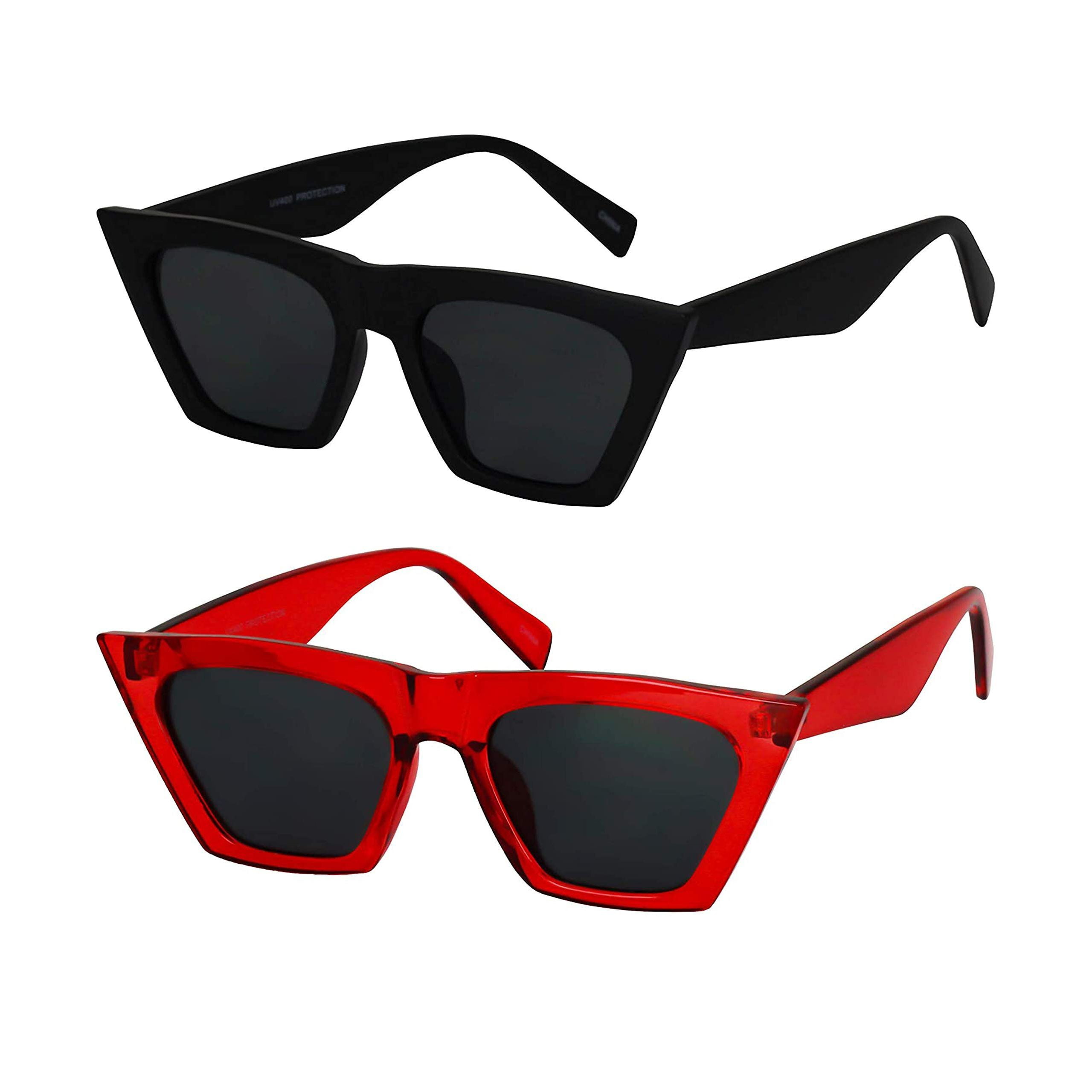 Retro Square Cat Eye Sunglasses Women Designer Vintage Fashion Cateye ...