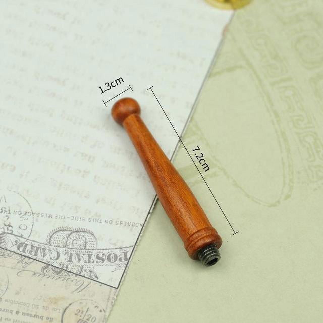 Retro Stamp Wooden Handle Antique Metal Sealing Handle Wedding ...