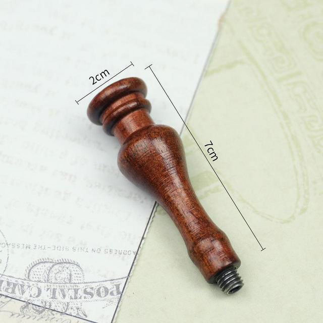 Retro Stamp Wooden Handle Antique Metal Sealing Handle Wedding ...