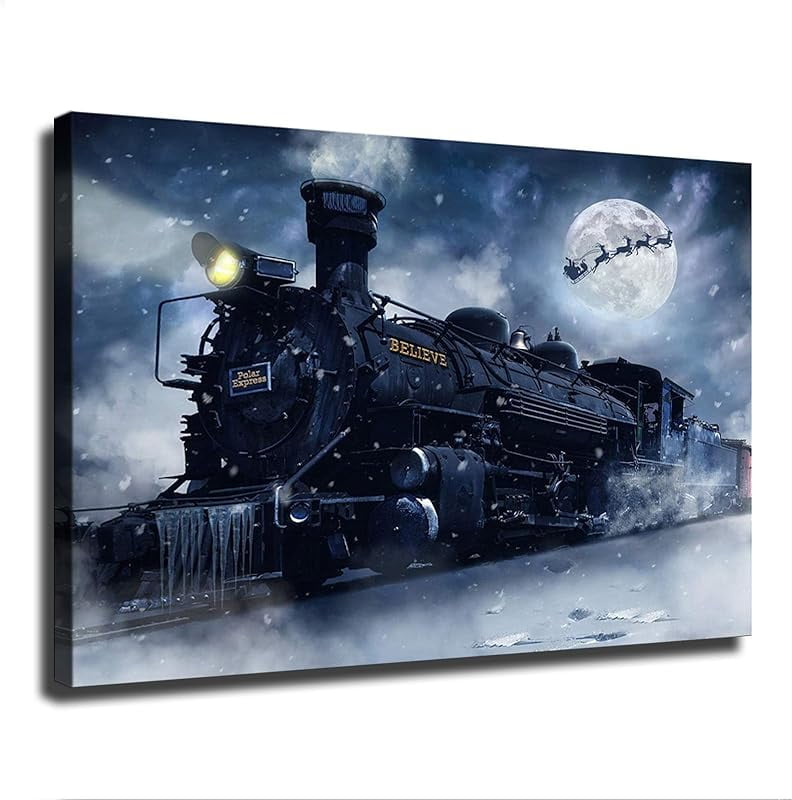 Retro Steam Engine Train Poster Canvas Printing Wall Art Painting for ...