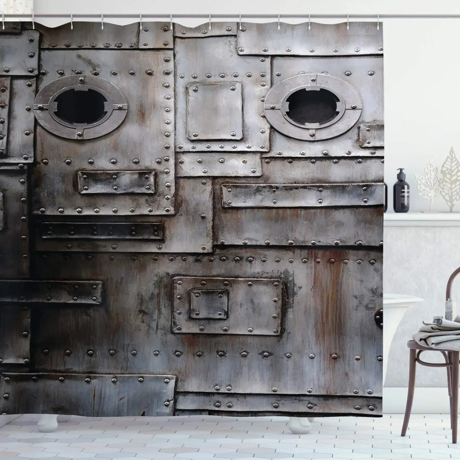 Retro Steampunk Clocks and Gears Shower Curtain Mechanical Clocks ...