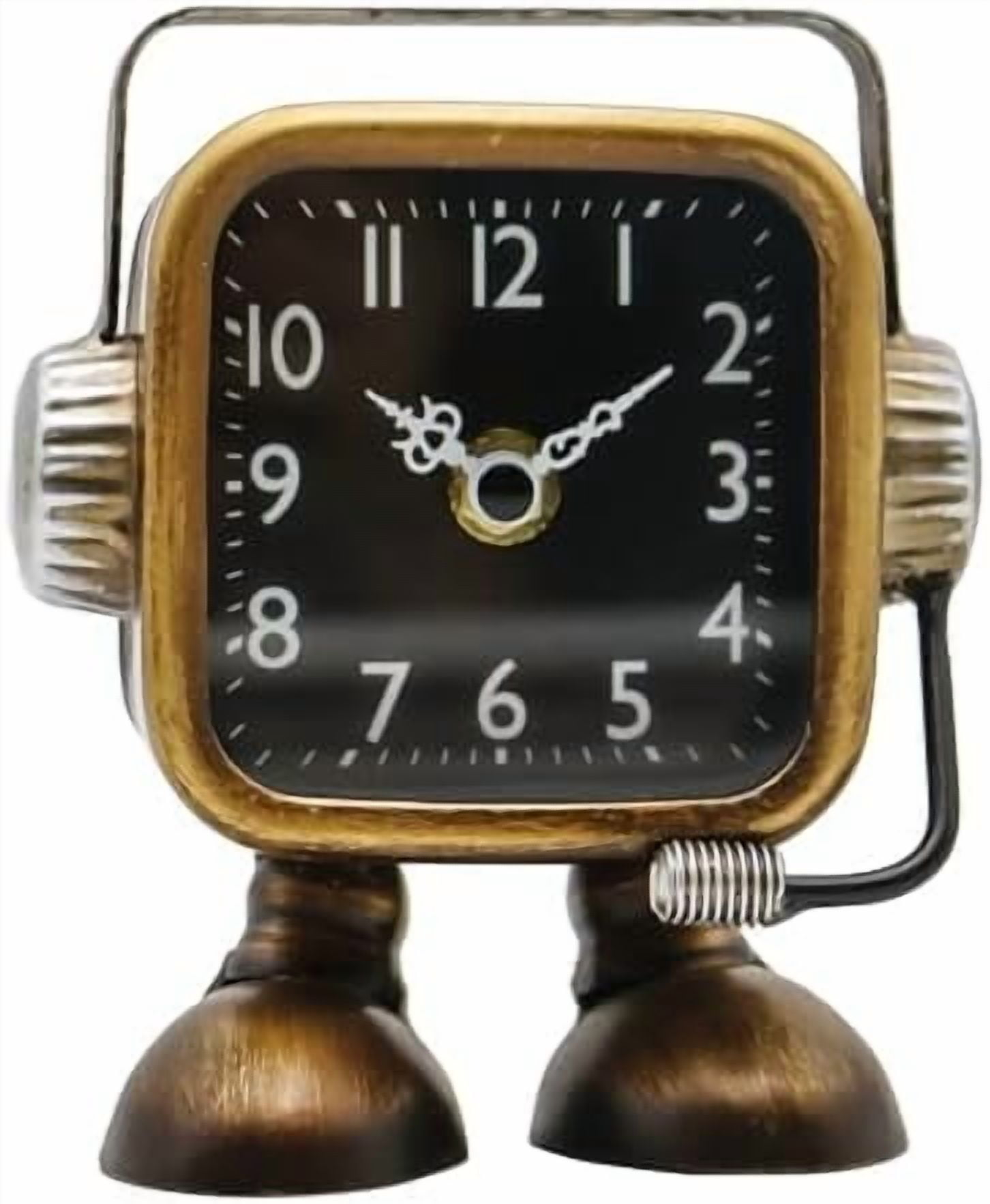 Retro Steampunk Style Robot Table Clock,Industrial Style Desk and Shelf ...