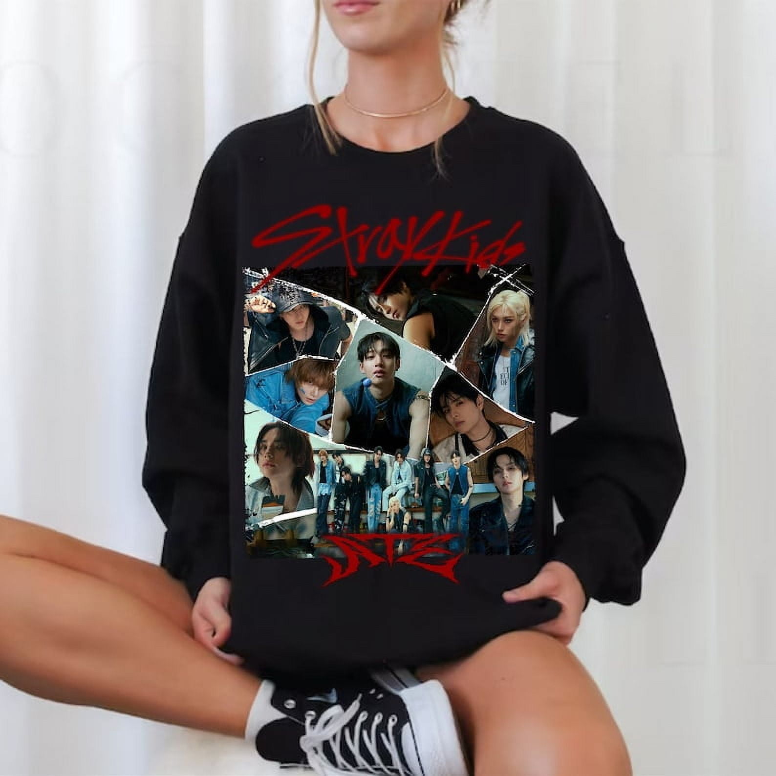Retro Stray Kids ATE Album Graphic Sweatshirt, Stray Kids ChkChkBoom ...