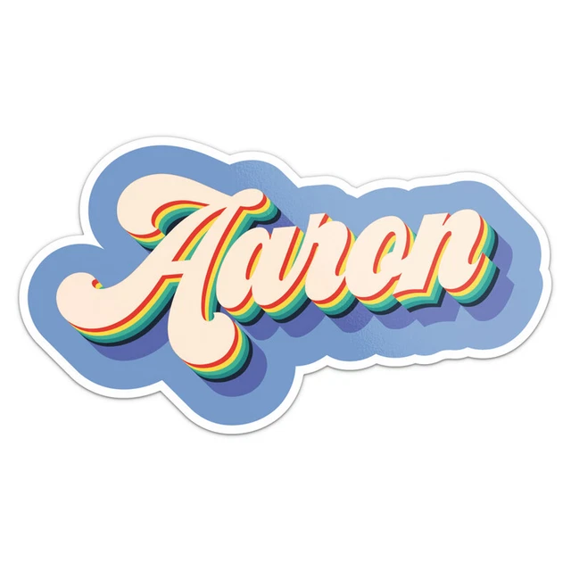 Retro Style Aaron Male Sticker Phone Decal Water Bottle Stickers Car ...