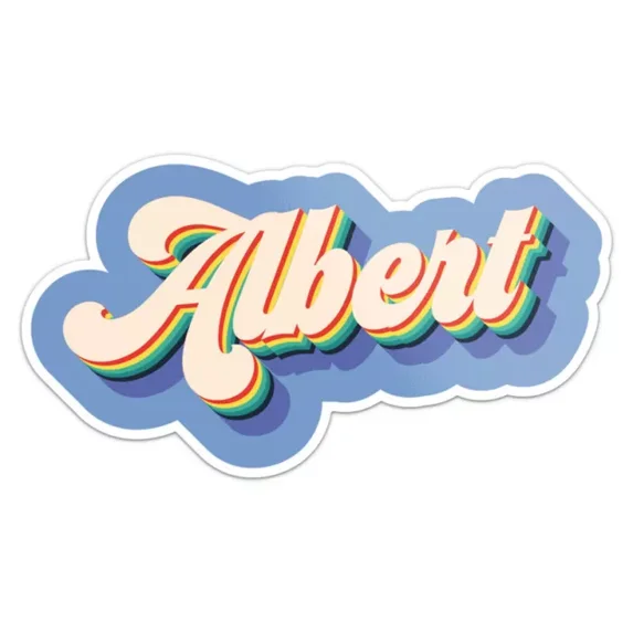 Retro Style Albert Male Sticker Phone Decal Water Bottle Stickers Car ...