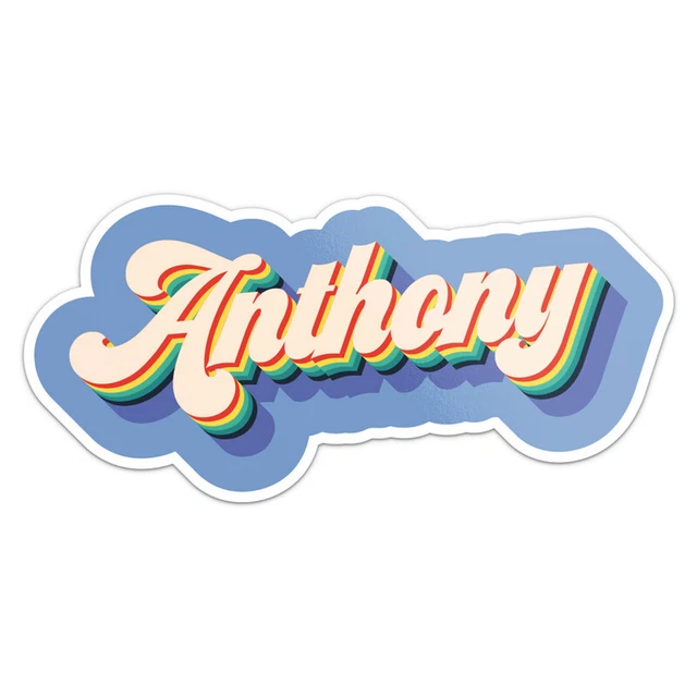 Retro Style Anthony Male Sticker Phone Decal Water Bottle Stickers Car ...