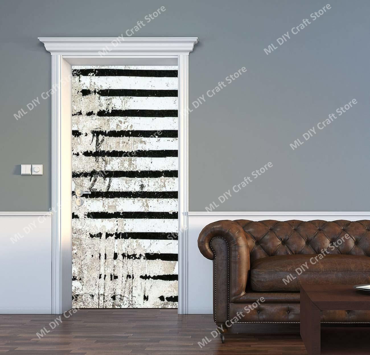 Retro Style Antique Vault Door Metal Door PVC Door Stickers Removable ...