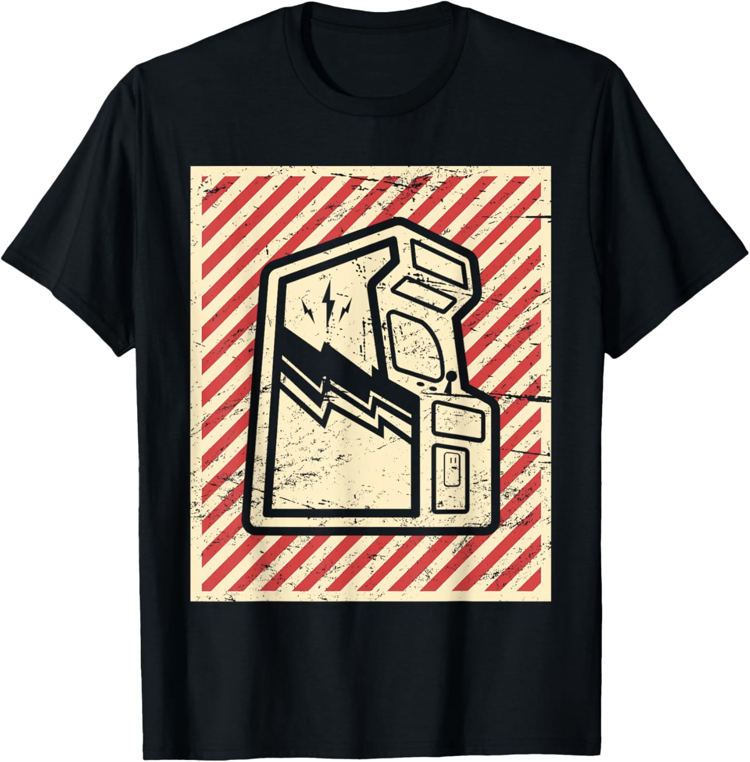 Retro Style Arcade T-Shirt men and women can wear, black, white, gifts ...