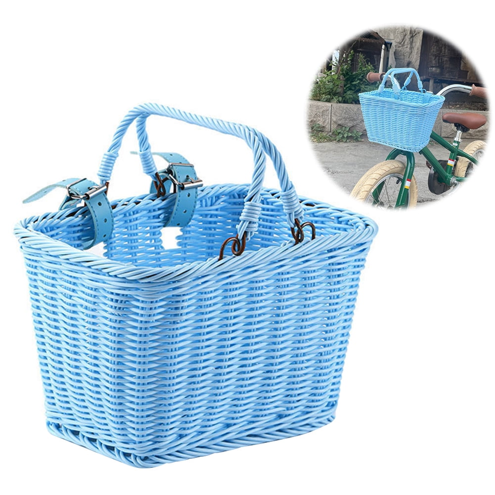 Retro Style Bike Front Basket with Adjustable Leather Straps ...