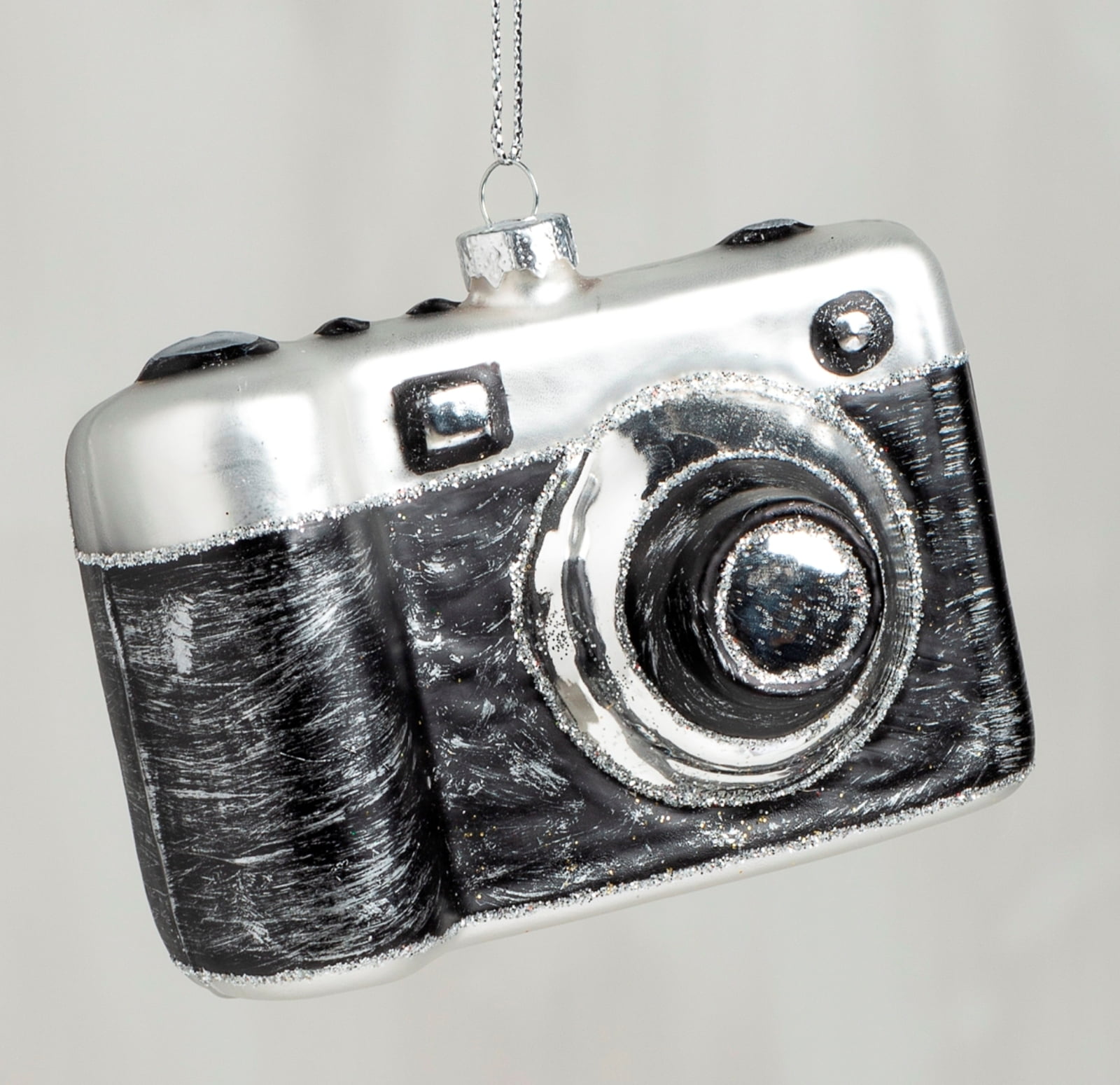Retro Style Camera Christmas Holiday Ornament Glass - Walmart.com