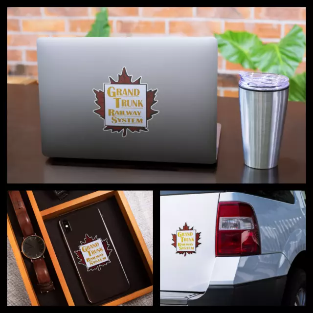 Retro Style Canadian Grand Truck Railway Sticker Phone Decal Water ...