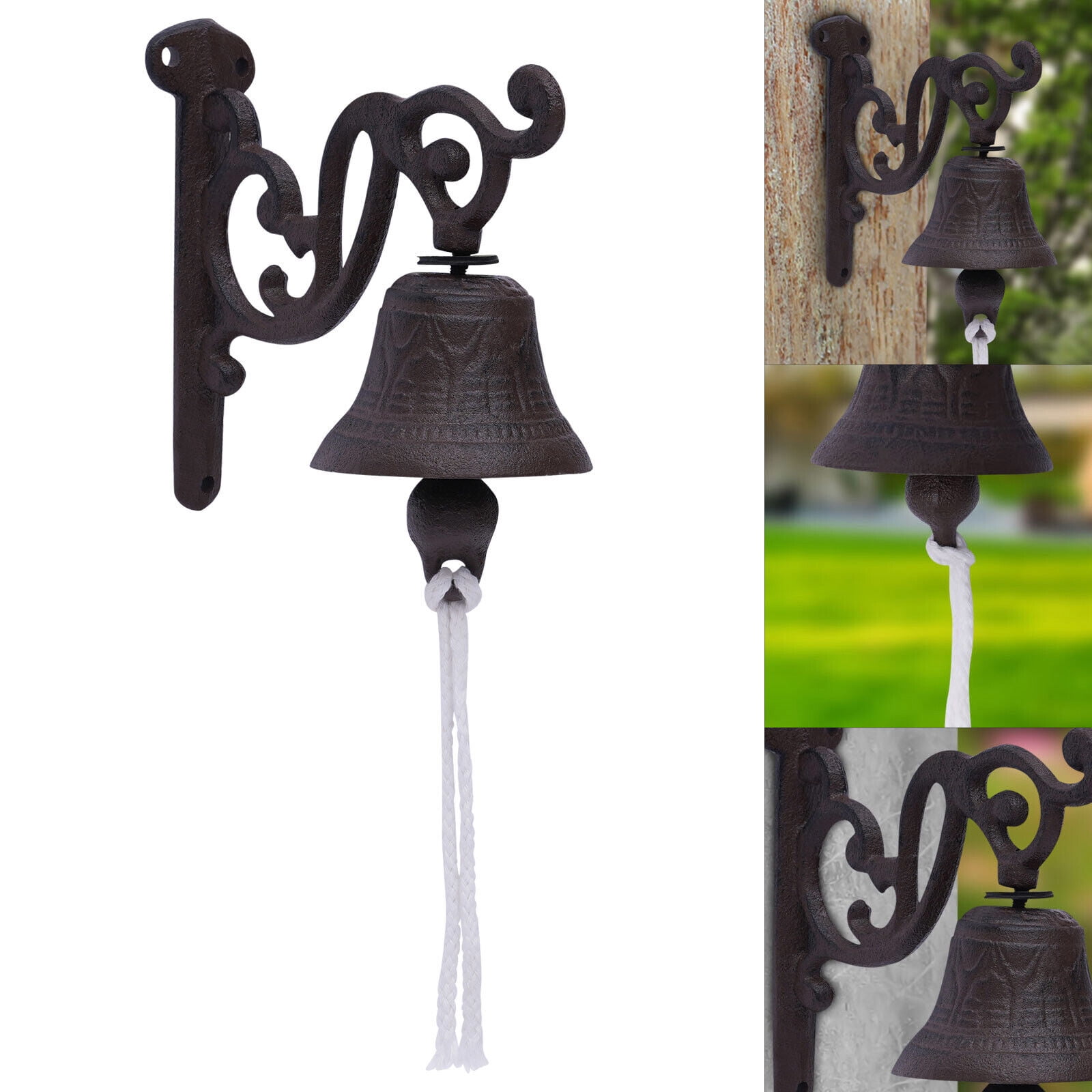 Retro Style Cast Iron Wind Chime Vintage Door Bell Wall Hanging Entry ...