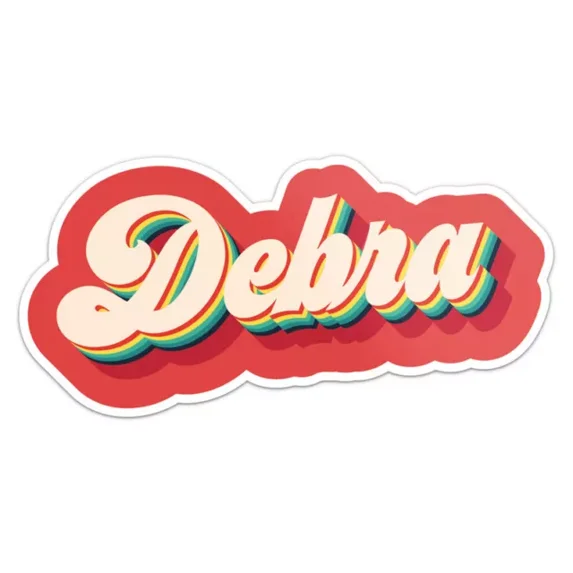 Retro Style Debra Female Sticker Phone Decal Water Bottle Stickers Car ...