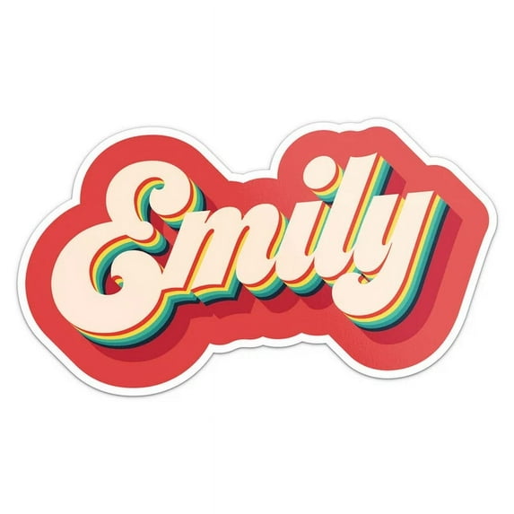 Retro Style Emily Female Sticker Phone Decal Water Bottle Stickers Car ...