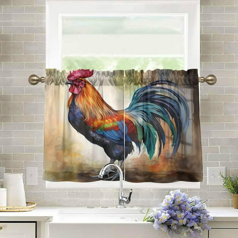 Rooster Kitchen Curtains