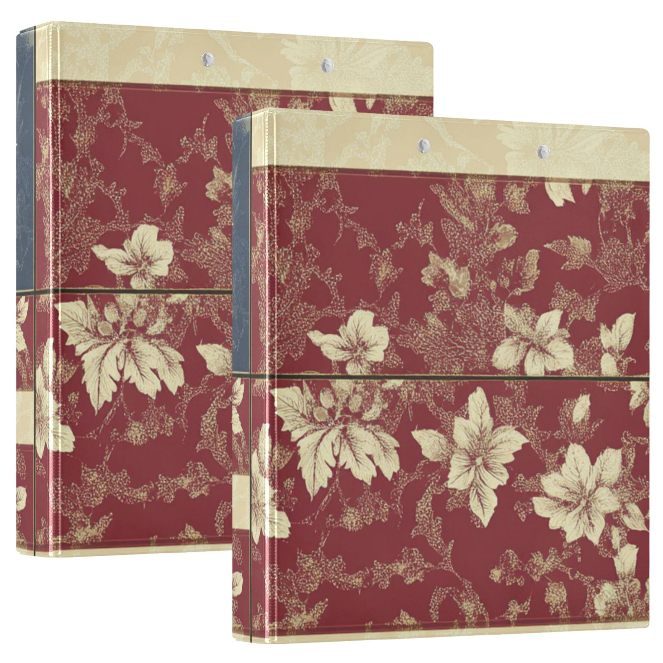 Retro Style Flag Pattern Patchwork Round Ring Binder 3 Rings 1.5 ...