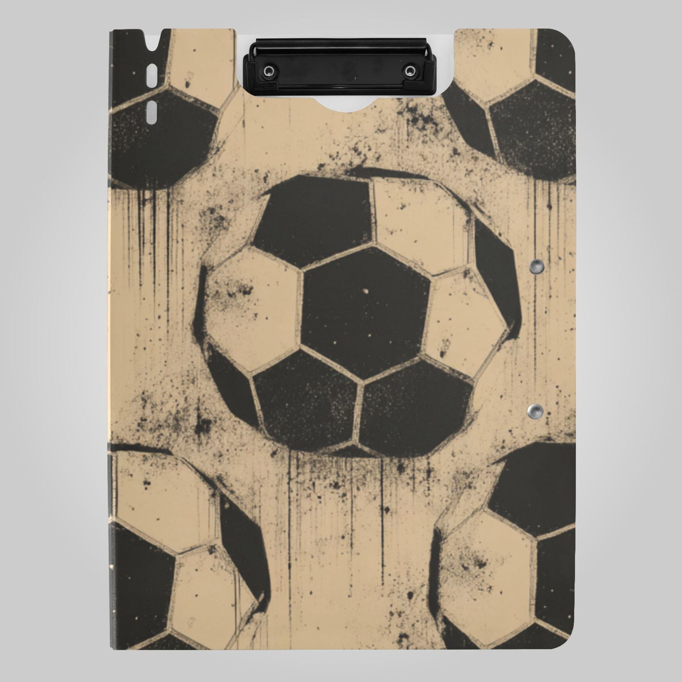Retro Style Football Patterns Foldable Binder Folder Clipboard with Pen ...