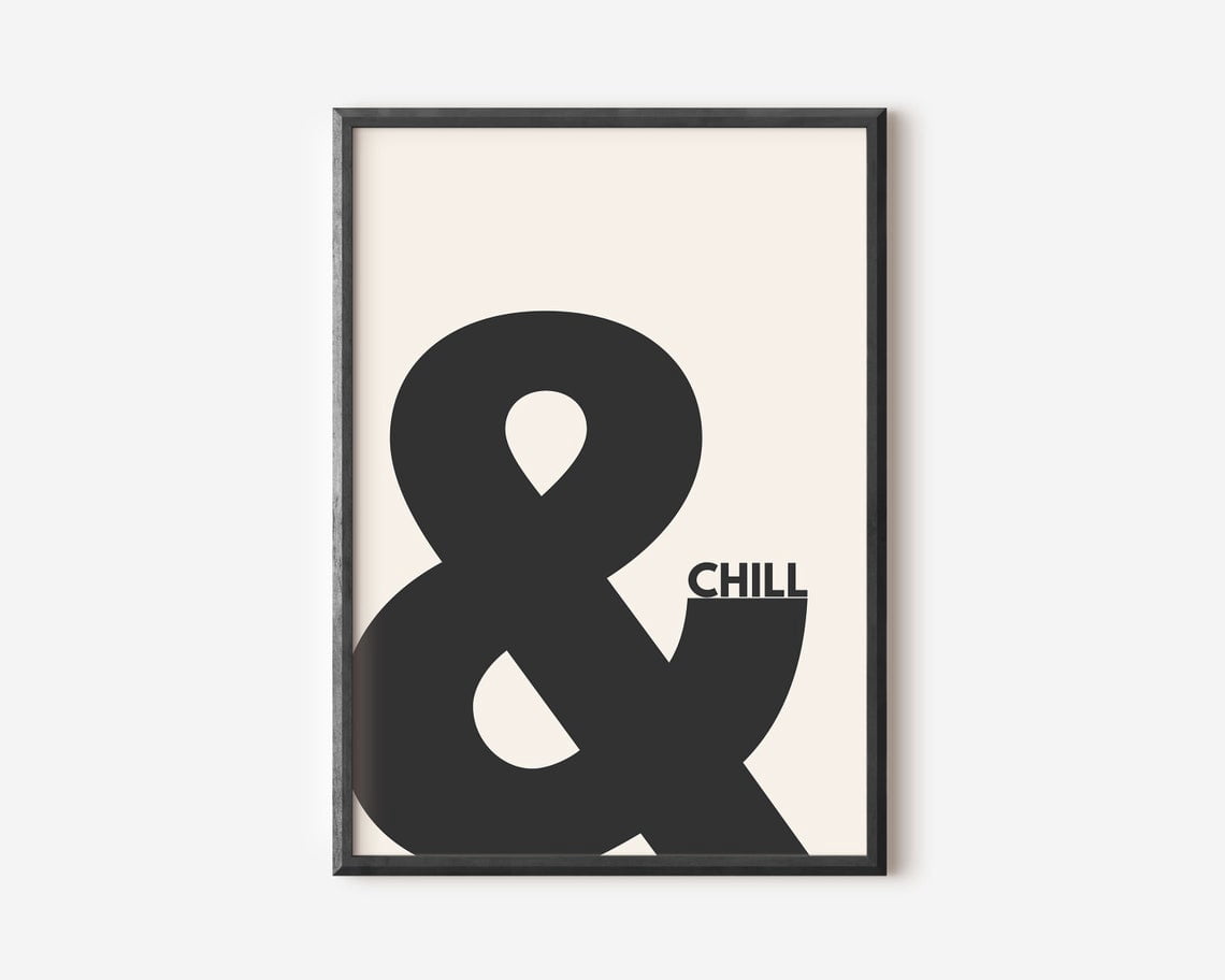 Retro Style Grey And Beige Quote Poster Print, Modern Gallery Wall Art ...