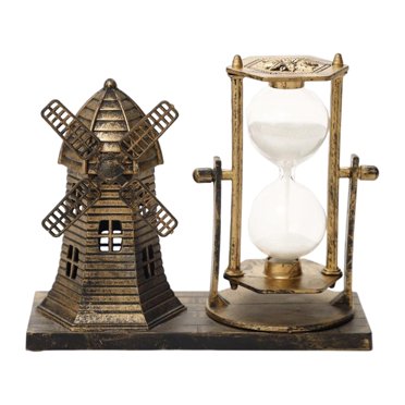 Gold Metal and Glass Tabletop Hour Glass for Office Decor - Walmart ...