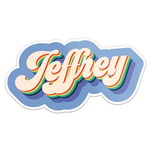 Retro Style Jeffrey Male Sticker Phone Decal Water Bottle Stickers Car ...