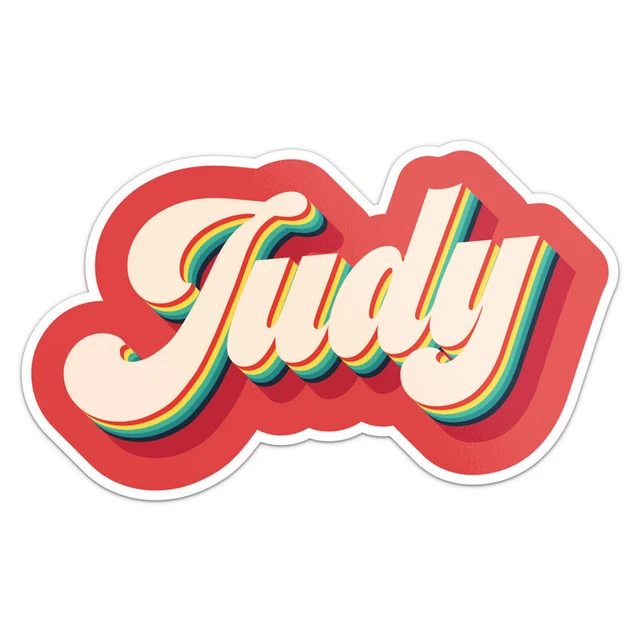 Retro Style Judy Female Sticker Phone Decal Water Bottle Stickers Car ...