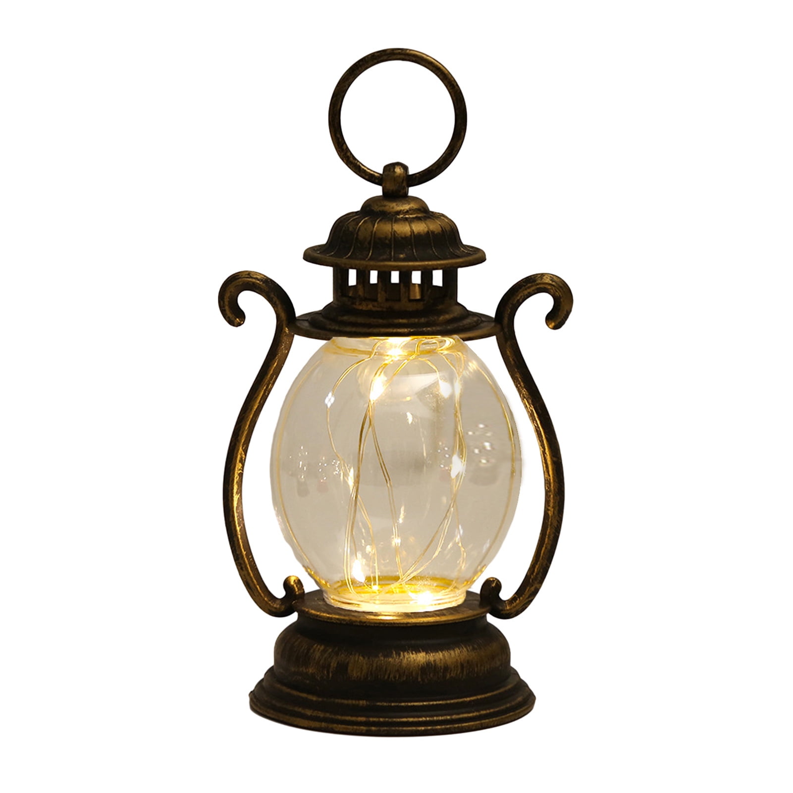 Retro Style LED Hanging Lantern with Hook - Soft Lighting Battery ...