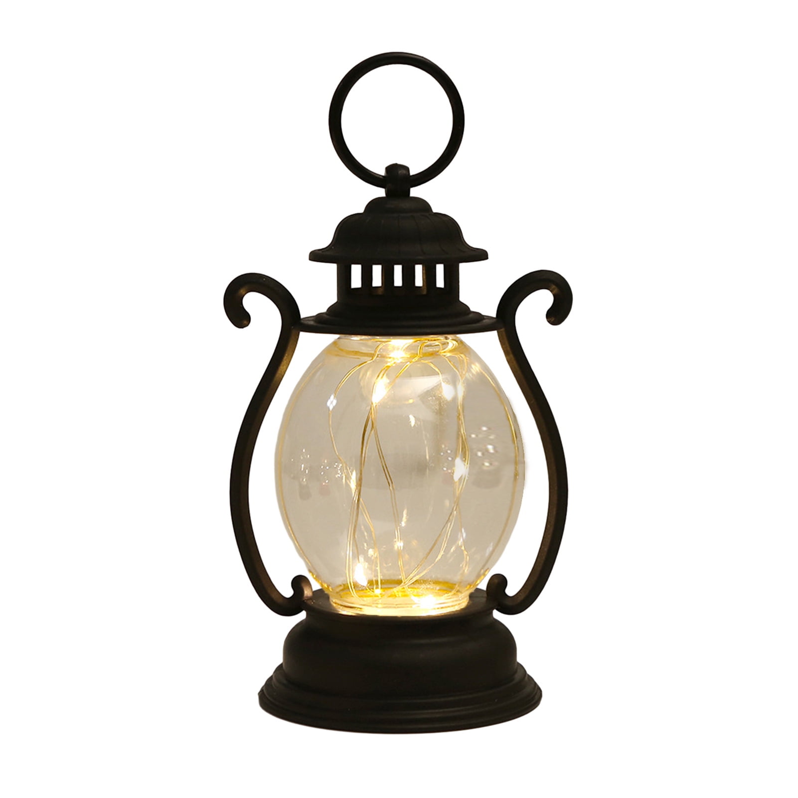 Retro Style LED Hanging Lantern with Hook - Soft Lighting Battery ...