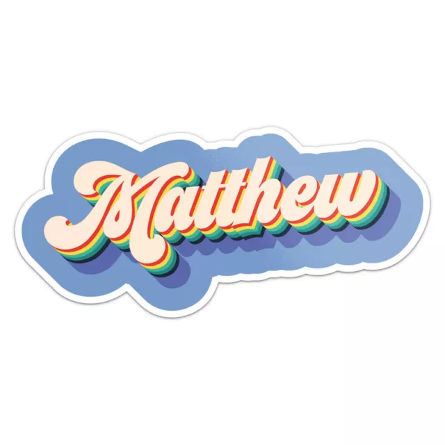 Retro Style Matthew Male Sticker Phone Decal Water Bottle Stickers Car ...