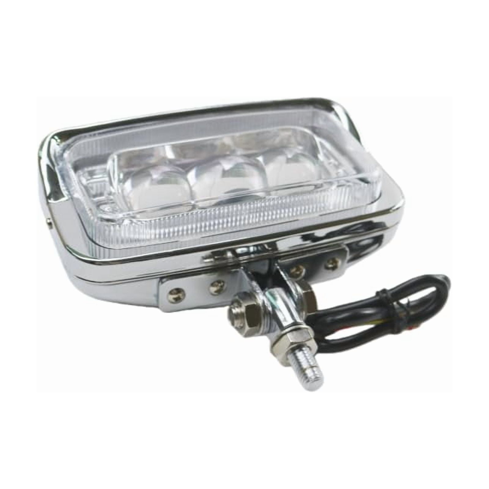 Retro Style Motorcycle Headlamp Rectangle Front Headlight Hi/Lo Beam ...