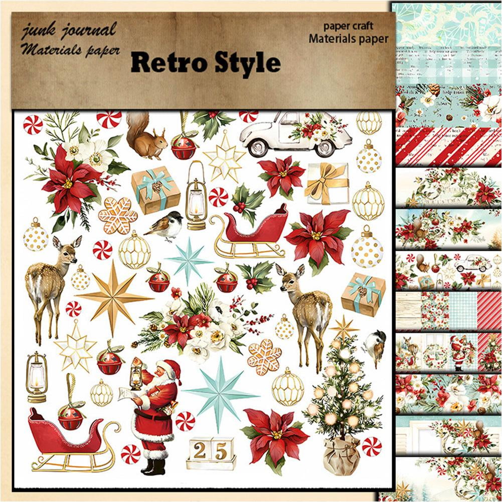 Retro Style Patterns Scrapbook Craft Paper Kit for Scrapbook Journaling ...