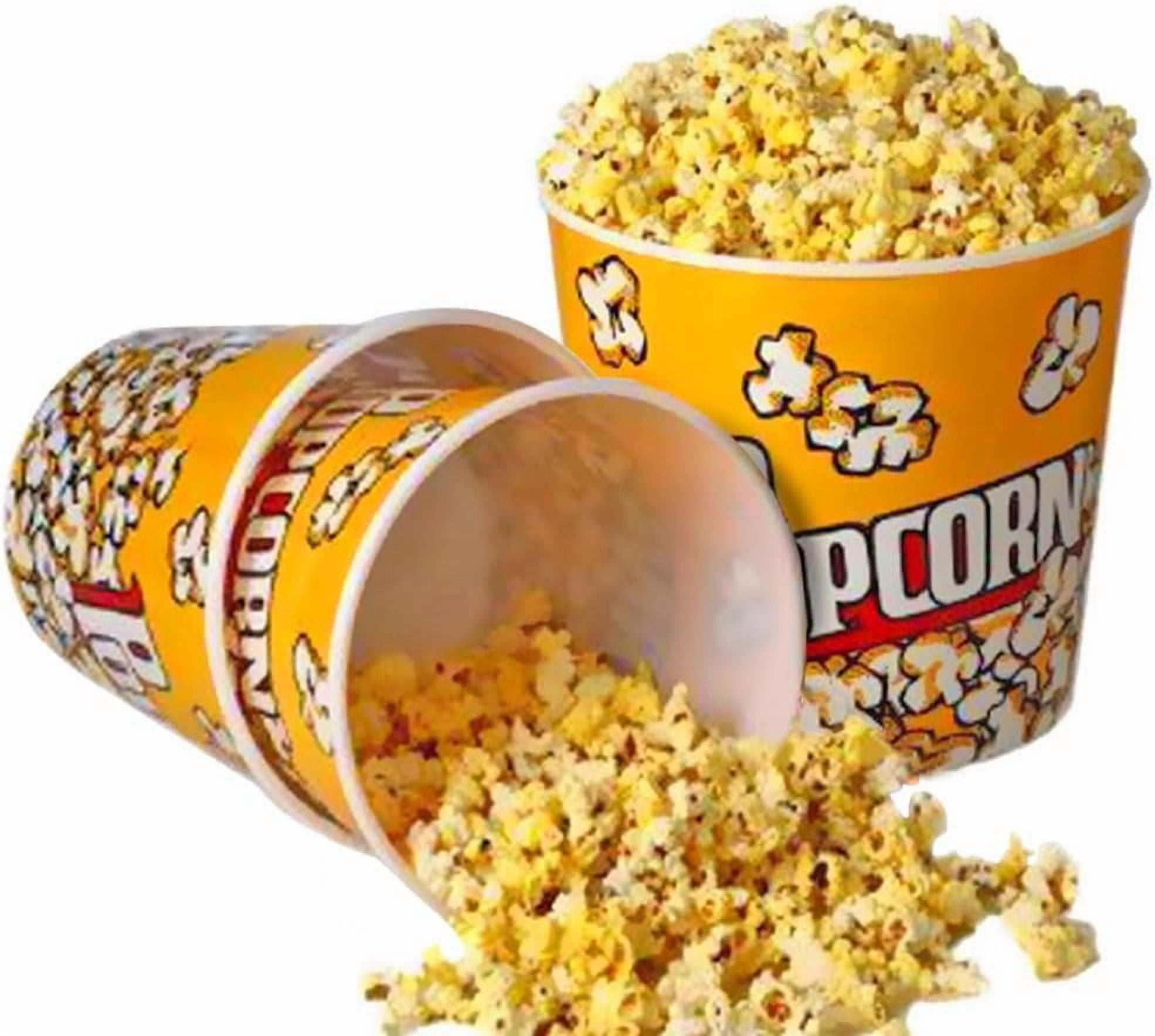 Retro Style Plastic Popcorn Containers for Movie Night - 7" Tall x 7 ...