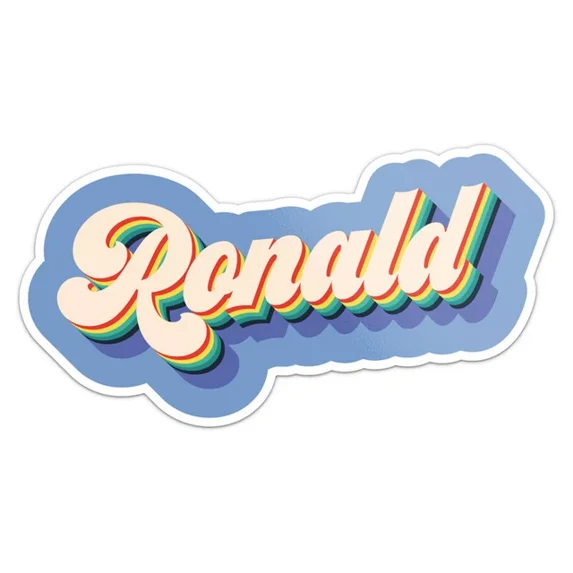 Retro Style Ronald Male Sticker Phone Decal Water Bottle Stickers Car ...
