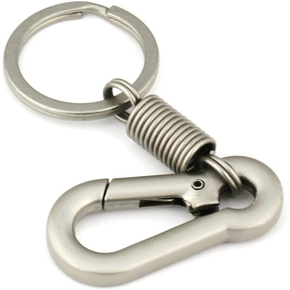 Retro Style Simple and Powerful Carabiner Shape Keychain Keychain Ring ...