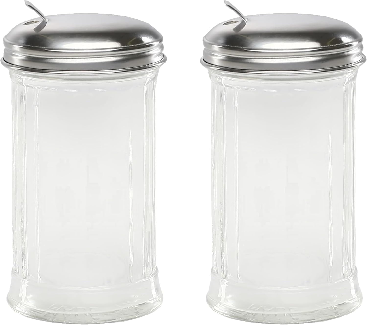 Retro Style Sugar Dispenser Pourer Shaker, Glass Jar with Stainless ...